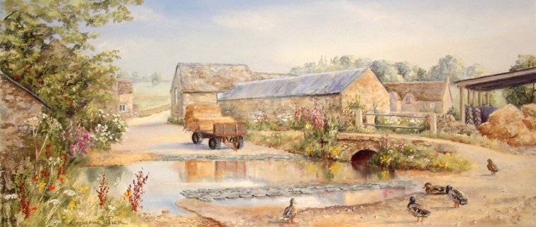 Landscape Paintings of the Cotswolds and Wiltshire Countryside by well ...