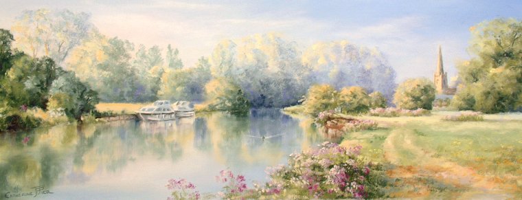 Landscape Paintings of the Cotswolds and Wiltshire Countryside by well ...