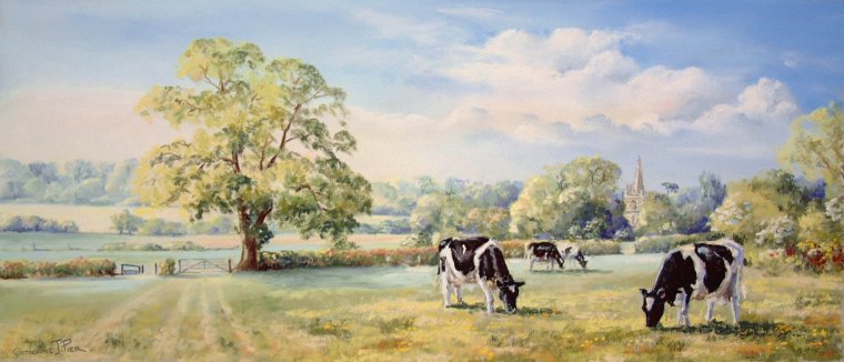 Landscape Paintings of the Cotswolds and Wiltshire Countryside by well ...